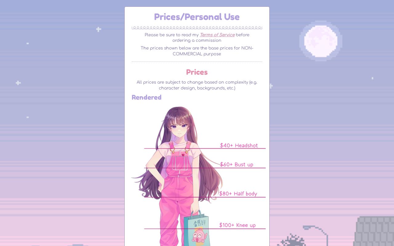 Prices personal use